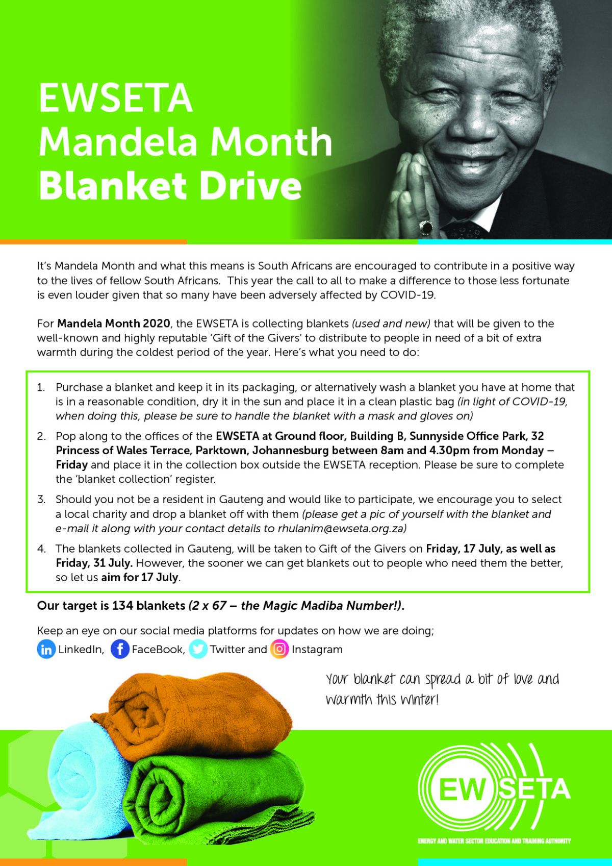 Mandela Month 2020 - Energy & Water SETA