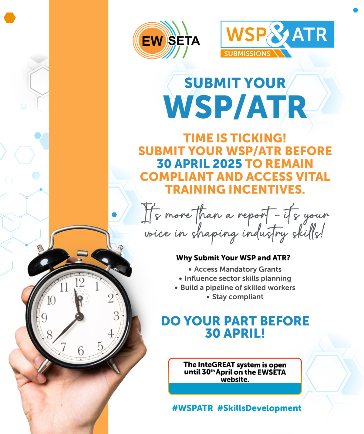 WSP and ATR Submissions Reminder - Energy & Water SETA