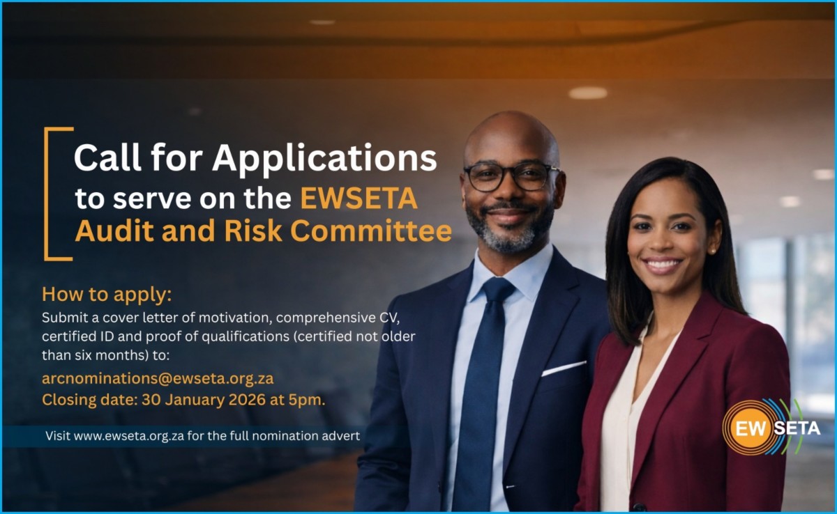 APPLY TO SERVE ON THE EWSETA AUDIT AND RISK COMMITTEE - Energy & Water SETA